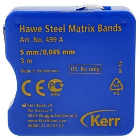 Matrice kovové Kerr v kotoučích šířka 5mm/0,045mm | ODONTO.CZ E-shop