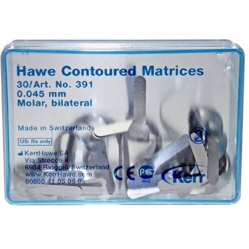 Matrice kovové Kerr tvarované bombírované síla 0,045mm | Odonto
